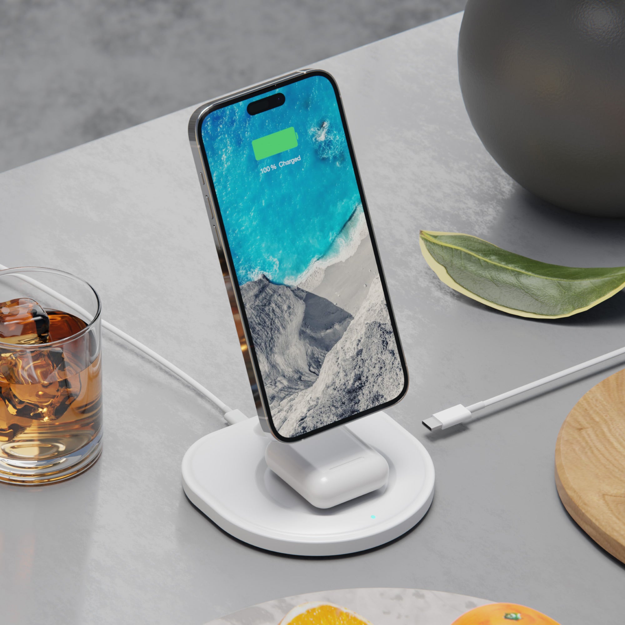 3-In-1 MagSafe Wireless Charger Desk Stand | Apple iPhone, iWatch ...