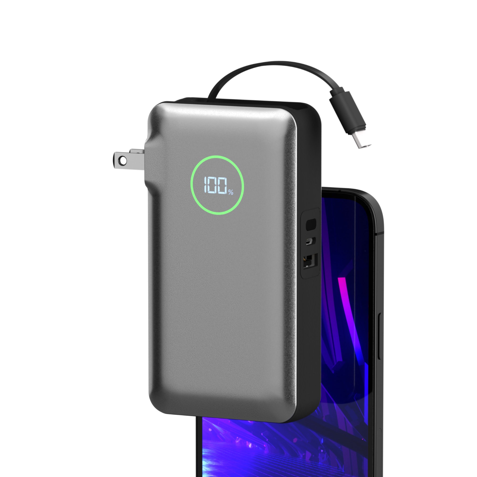 Wall Adapter, Attached USB-C Cable & Portable Battery Pack | iPhone ...